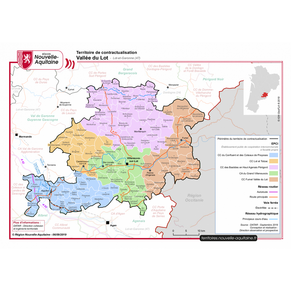 Cartes Vallée du Lot (2018/2021) | Territoires en Nouvelle-Aquitaine
