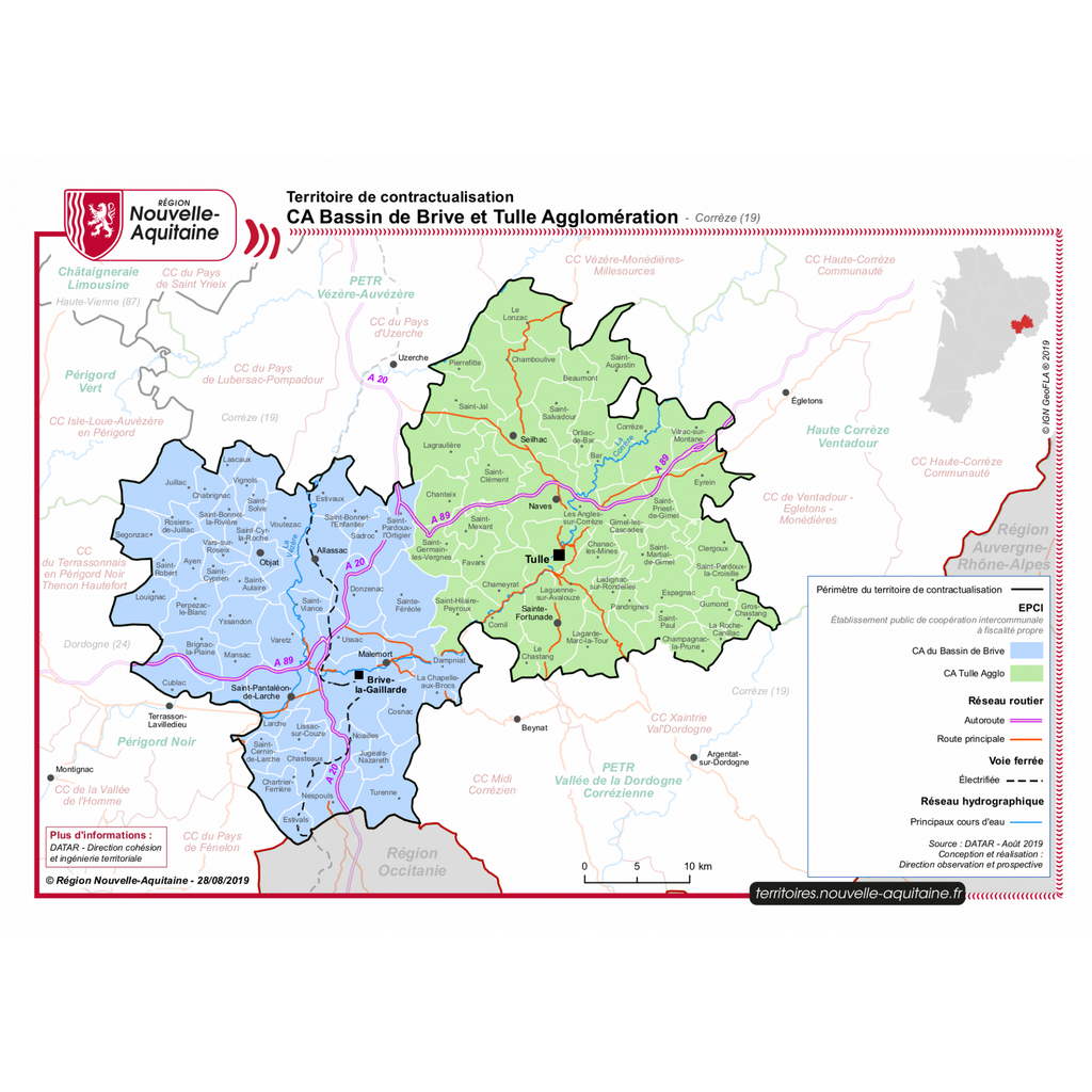Cartes Brive Agglomération - Tulle Agglomération (2018/2021 ...